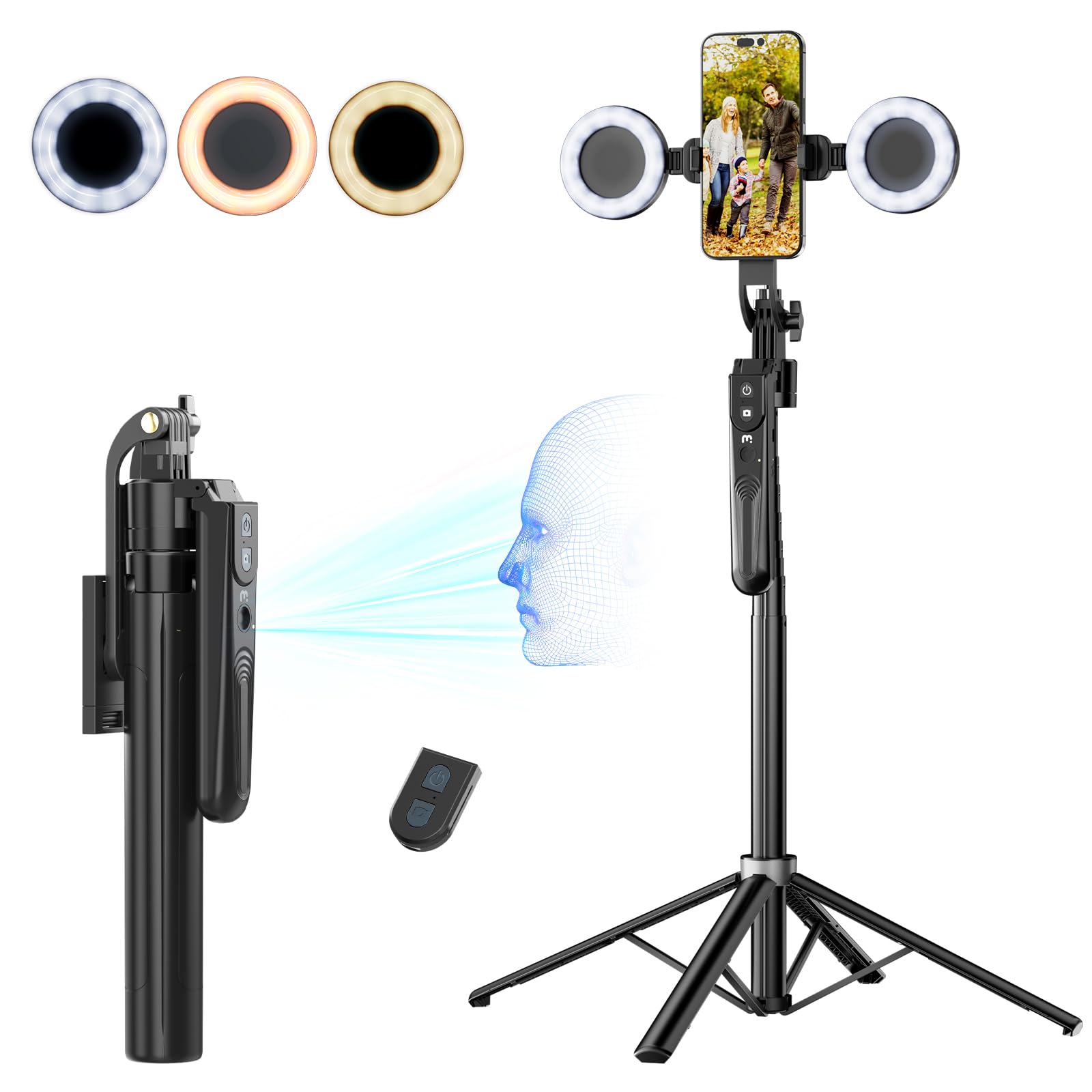 Amazon.com: M MYBAT PRO 72" Auto Face Tracking Tripod,All in 1 Tall ...