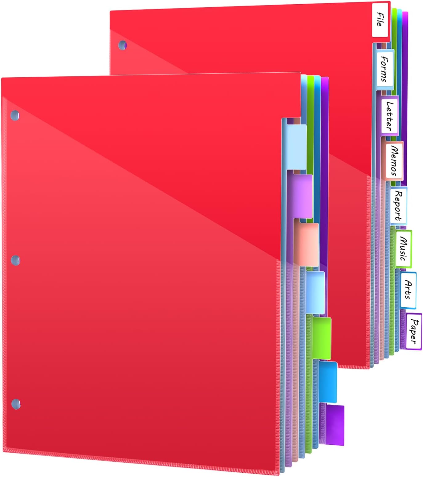 Amazon.com : HABGP 16PCS/2 Set 3 Ring Binder Dividers with Tabs ...