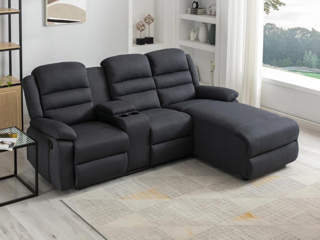 SQUEBILIFE 2-Sitzer-Sofa verstellbare 2er Couch durch halbautomatische ...