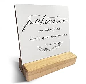Amazon.com: Country Patience Definition Bible Verses Wooden Plaque Sign ...