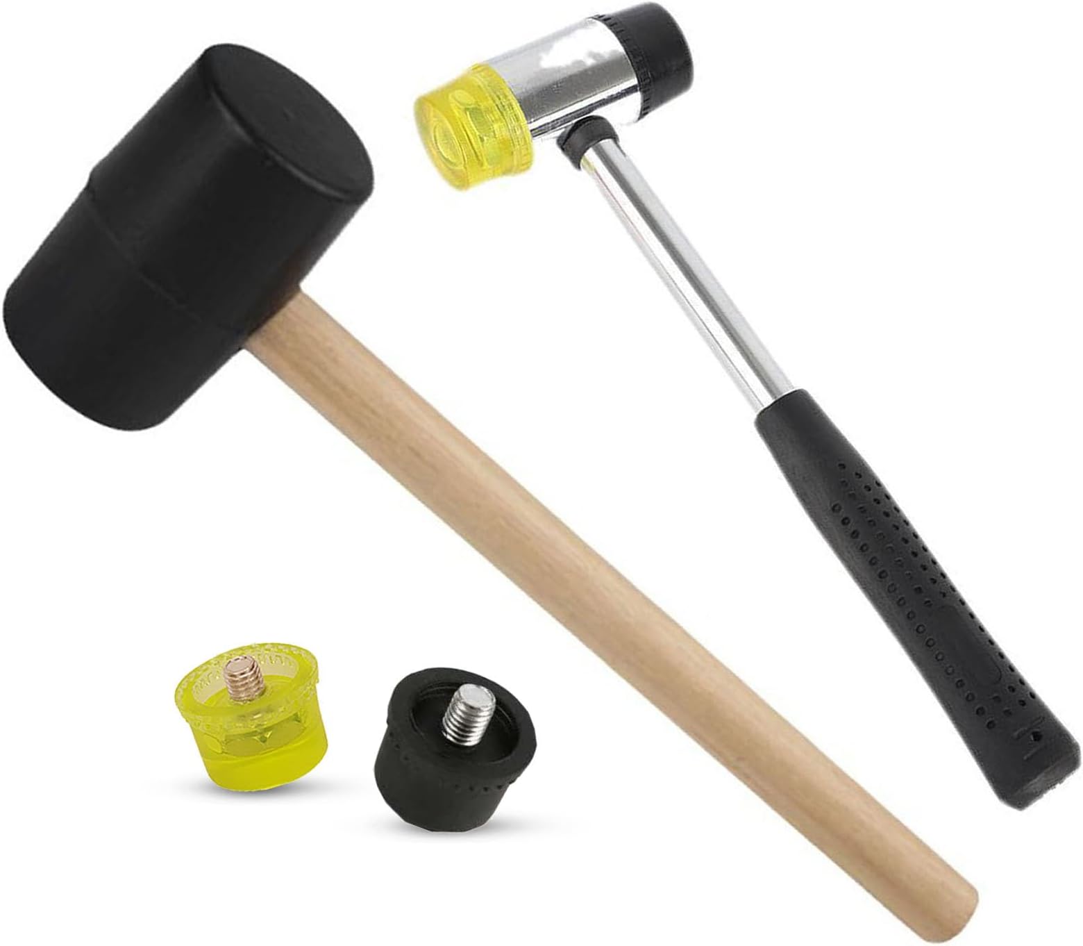 2 PCS Rubber Hammer, Multi-function Hammer, Double Head Mounting Hammer ...