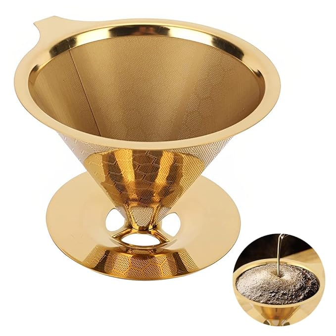 HASTHIP® Filter Coffee Maker 800 Mesh with Handle Pour Over Coffee ...