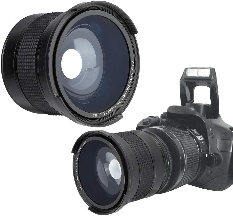 MASUNN 58mm 0.45X Wide Angle Macro Camera Lens For Canon Eos 350D 400D ...
