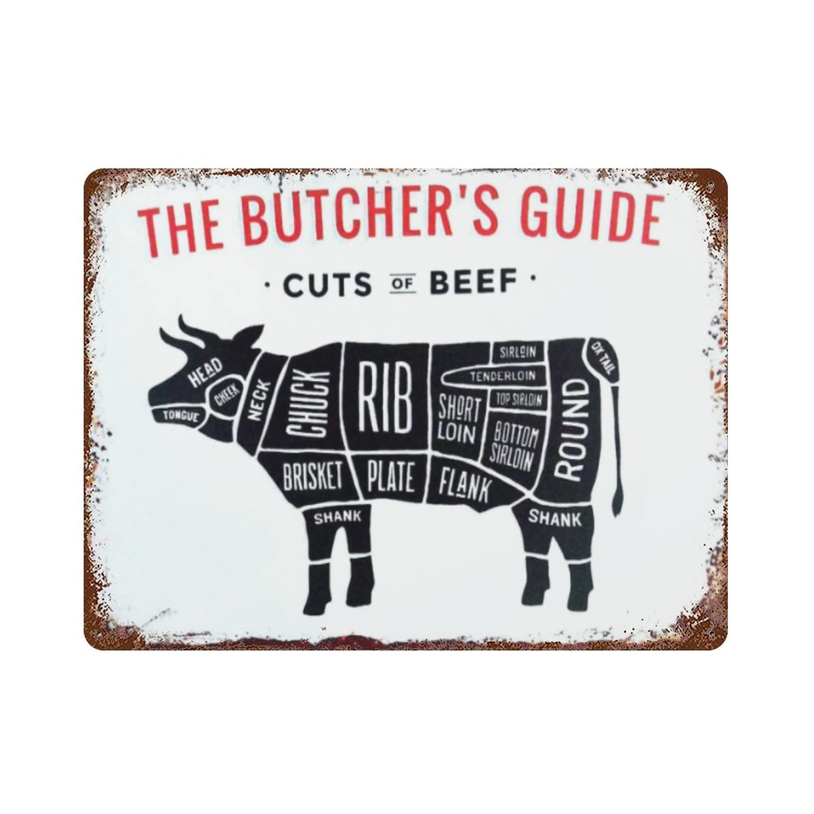 Amazon.com : Detailed diagram of cut of beef, world beef guide beef ...