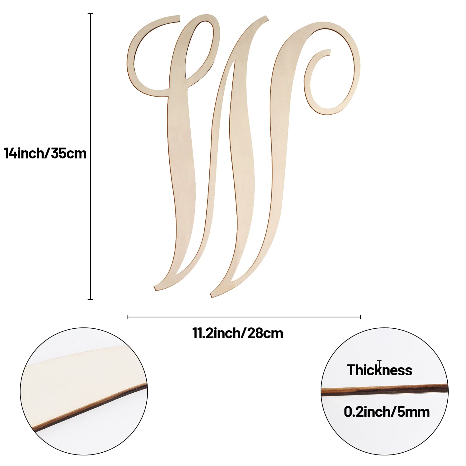 Snapklik.com : Cursive Wooden Letters For Wall Decor 14 Inch Large ...