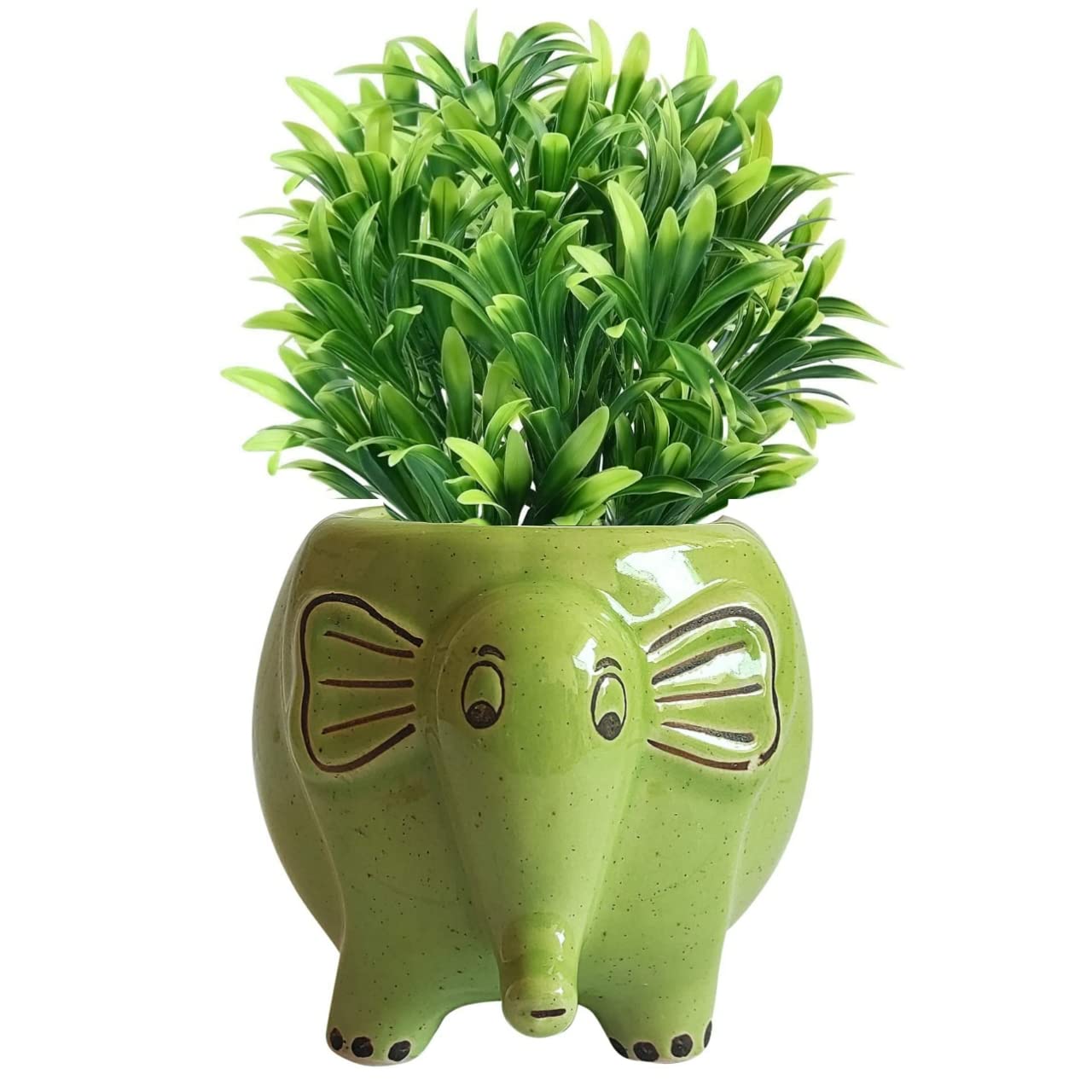 ALGEE Luminescence Baby Elephant Shaped Ceramic Indoor Flower Pot ...