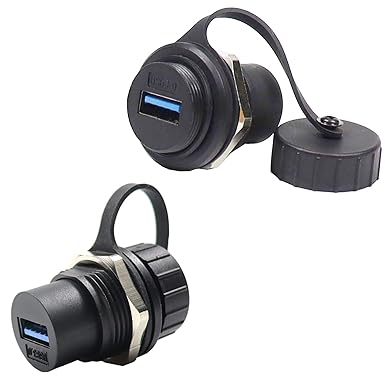PENGLIN Waterproof USB 3.0 Panel Mount Coupler 2Pack, USB Pass Through ...