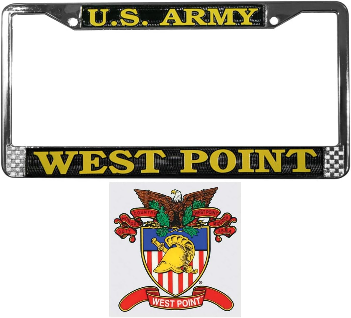 Amazon.com: U.S. Army West Point License Plate Frame Bundle with West ...