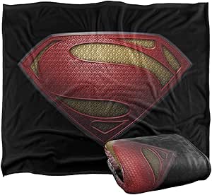 Amazon.com: Superman Blanket, 60"x80" Man of Steel Shield Silky Touch ...