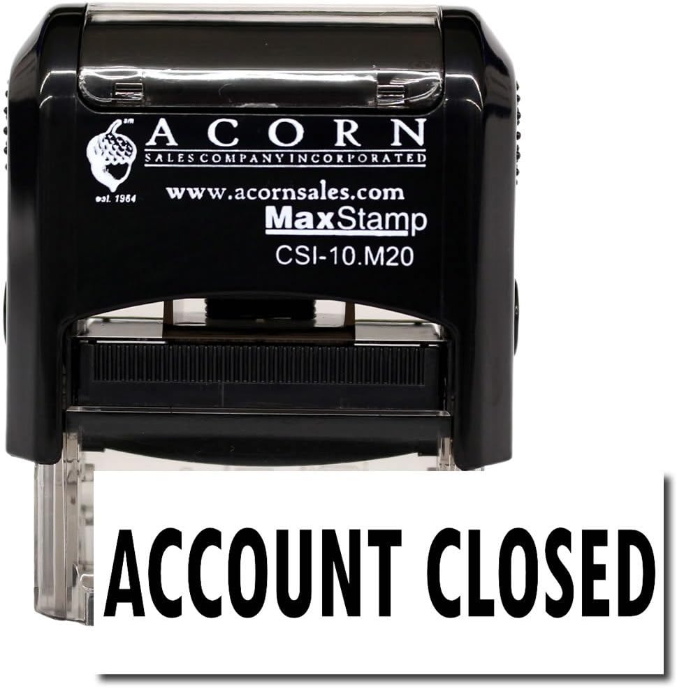 Amazon.com : Accounting Stamp - Black Ink Self-Inking Account Closed ...
