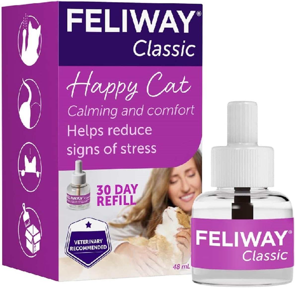 Feliway Classic 30 Day Refill | 48ml Feliway Classic Refill For Plug In ...