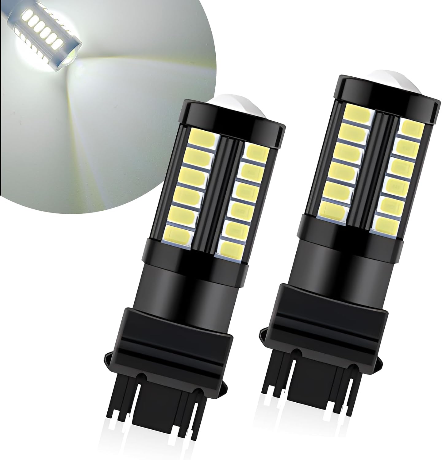 Amazon.com: Yumfugu 2 PCS Automotive 3157 LED Bulb, IP67 Waterproof 6500K 500LM Brake Light Tail ...