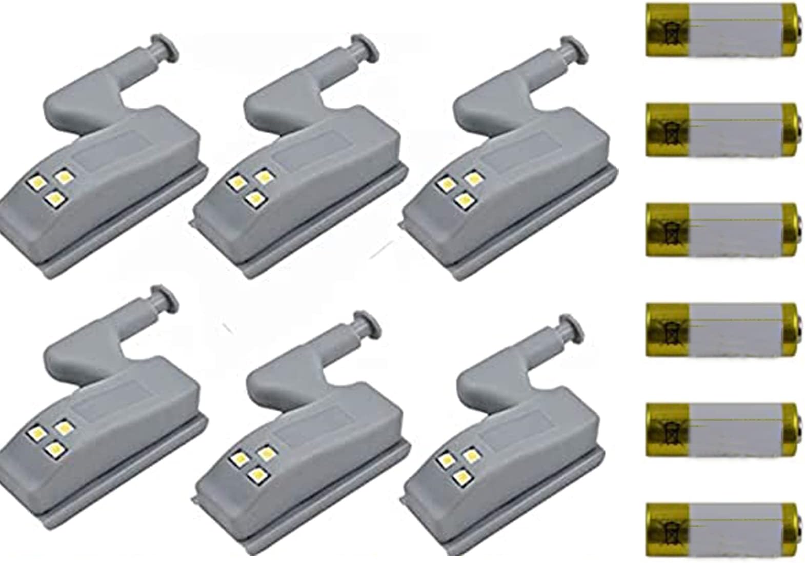 CaoXiong 9 Pcs Cabinet Cupboard Hinge LED Light Universal Sensor Light ...
