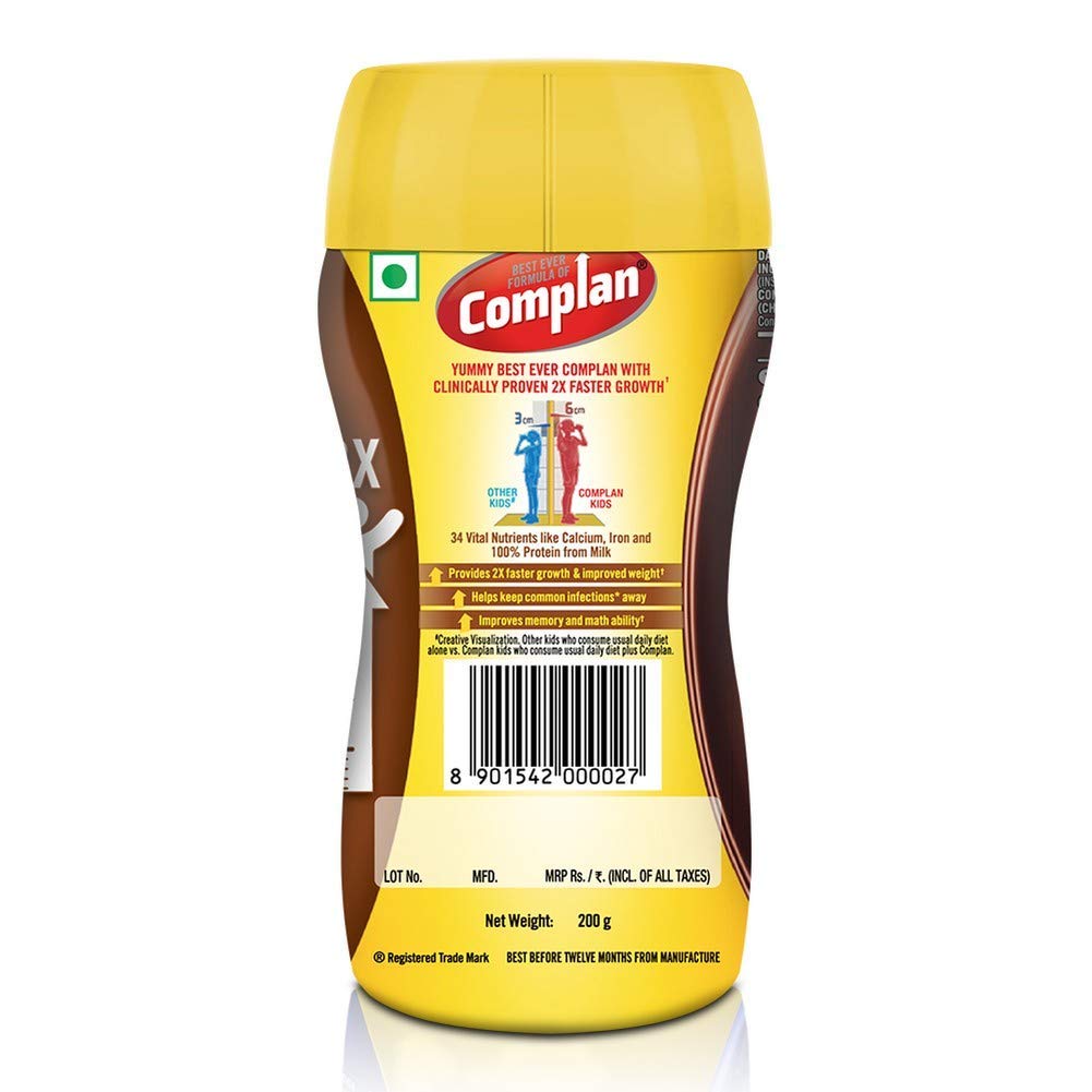 Buy Complan Health Drink - Classic Chocolate Flavour, 200g Jar Online ...