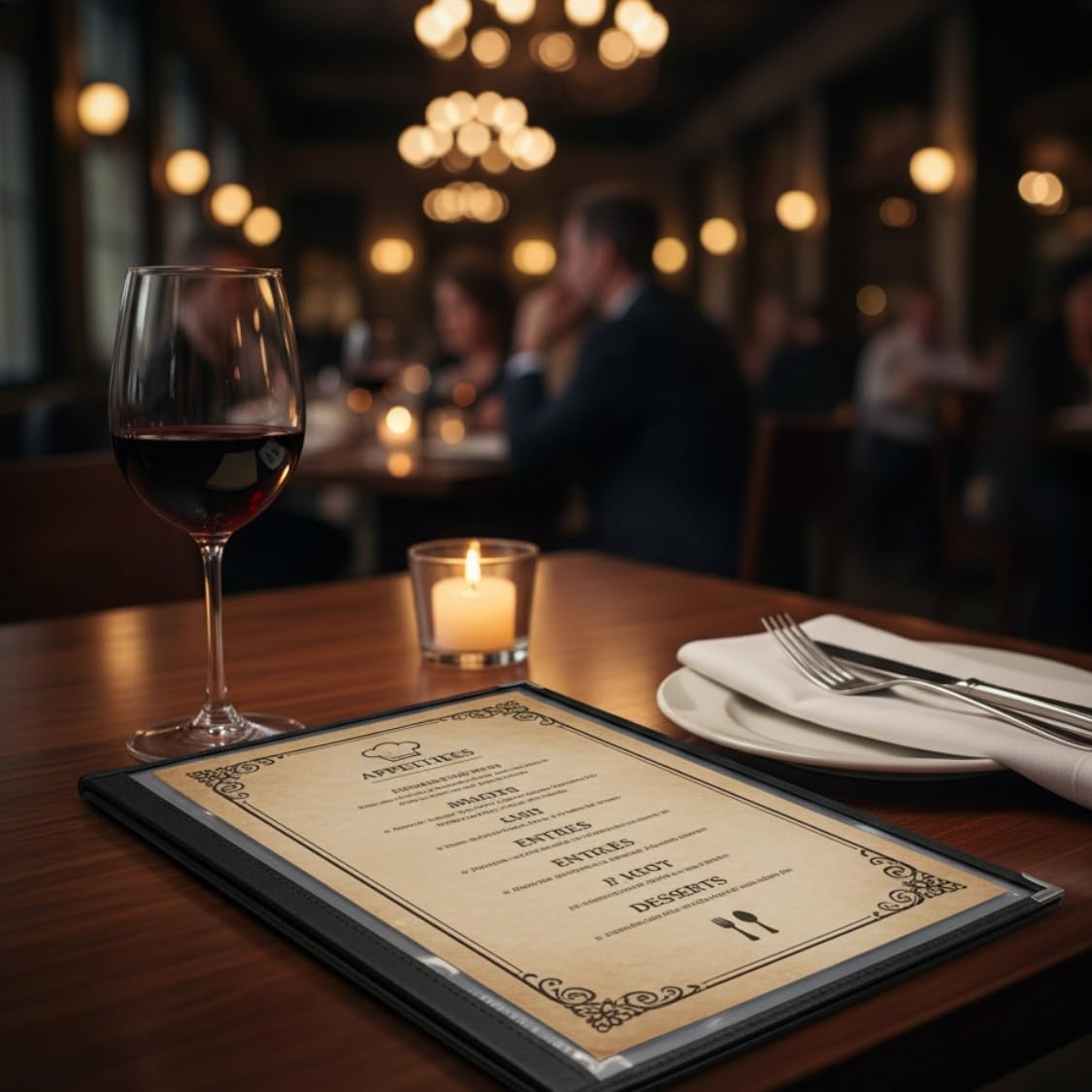 Snapklik.com : 8-1/2” X 11” Black Double Fold Restaurant Menu Covers 2 ...
