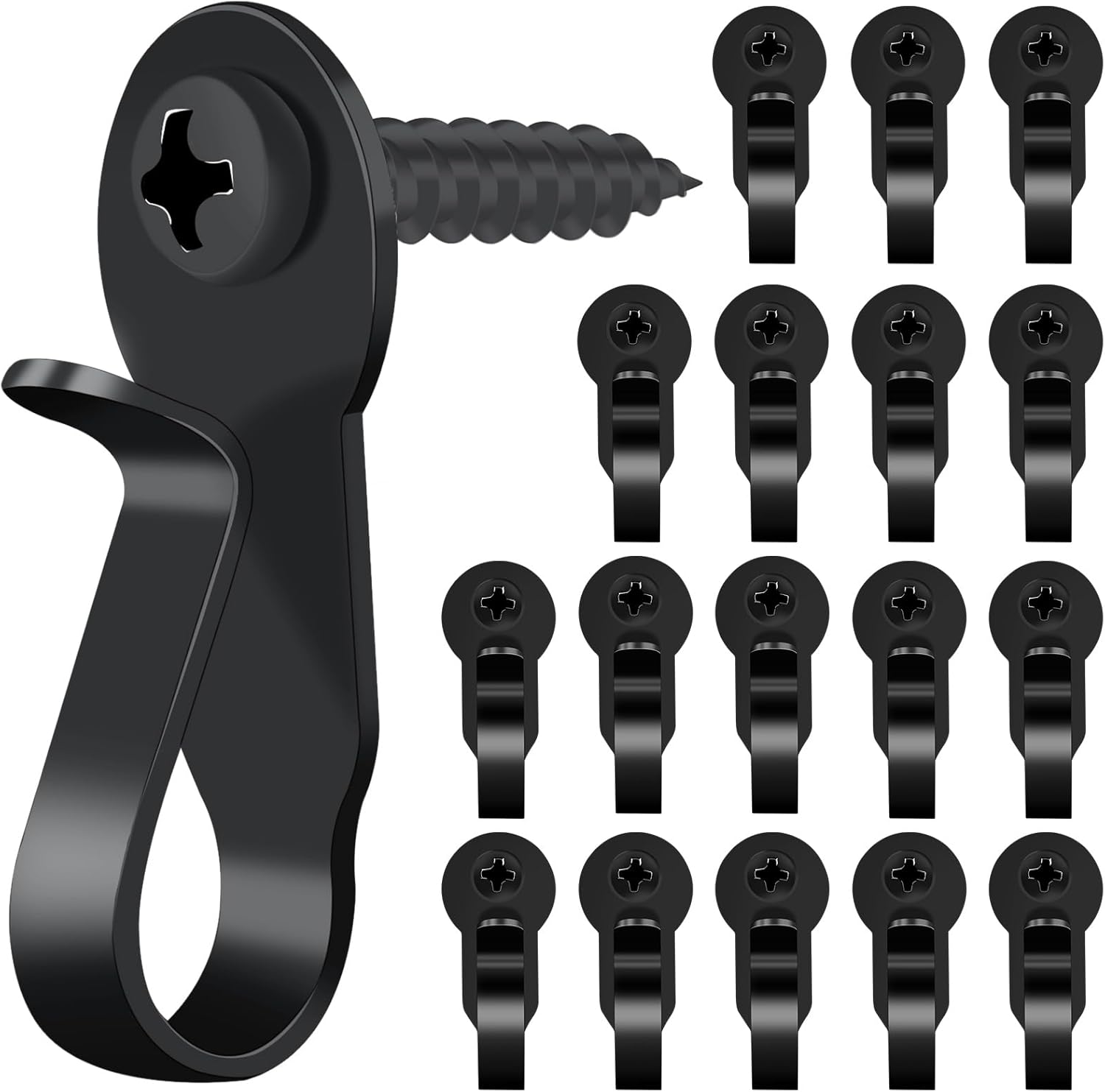 Amazon.com: HiGift Light Hanger Hooks,String Light Hooks, 18 Pack Black ...