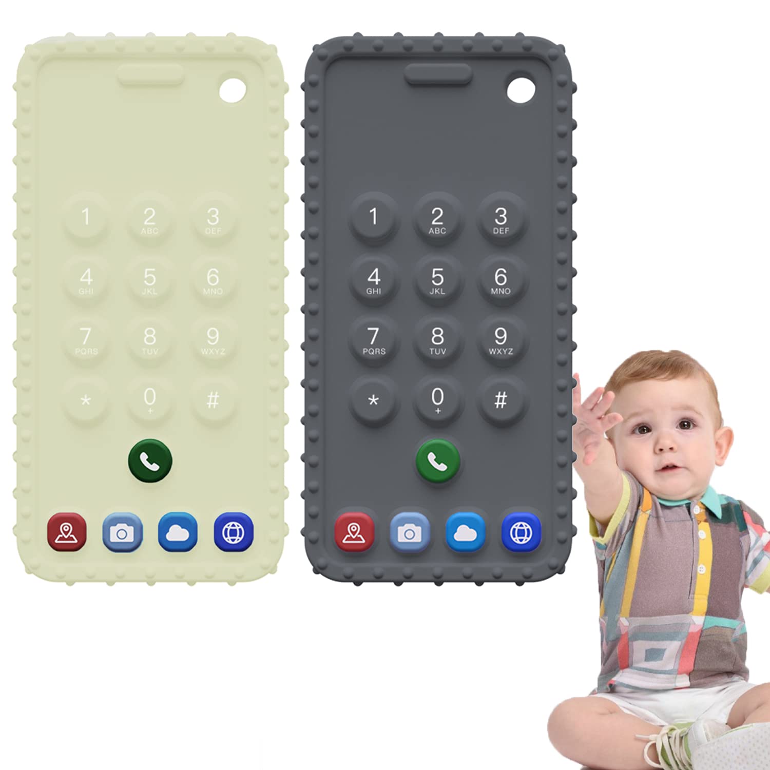 Remote Control Teether Baby Toys 3-12 Months,Phone Baby Teething Toys ...