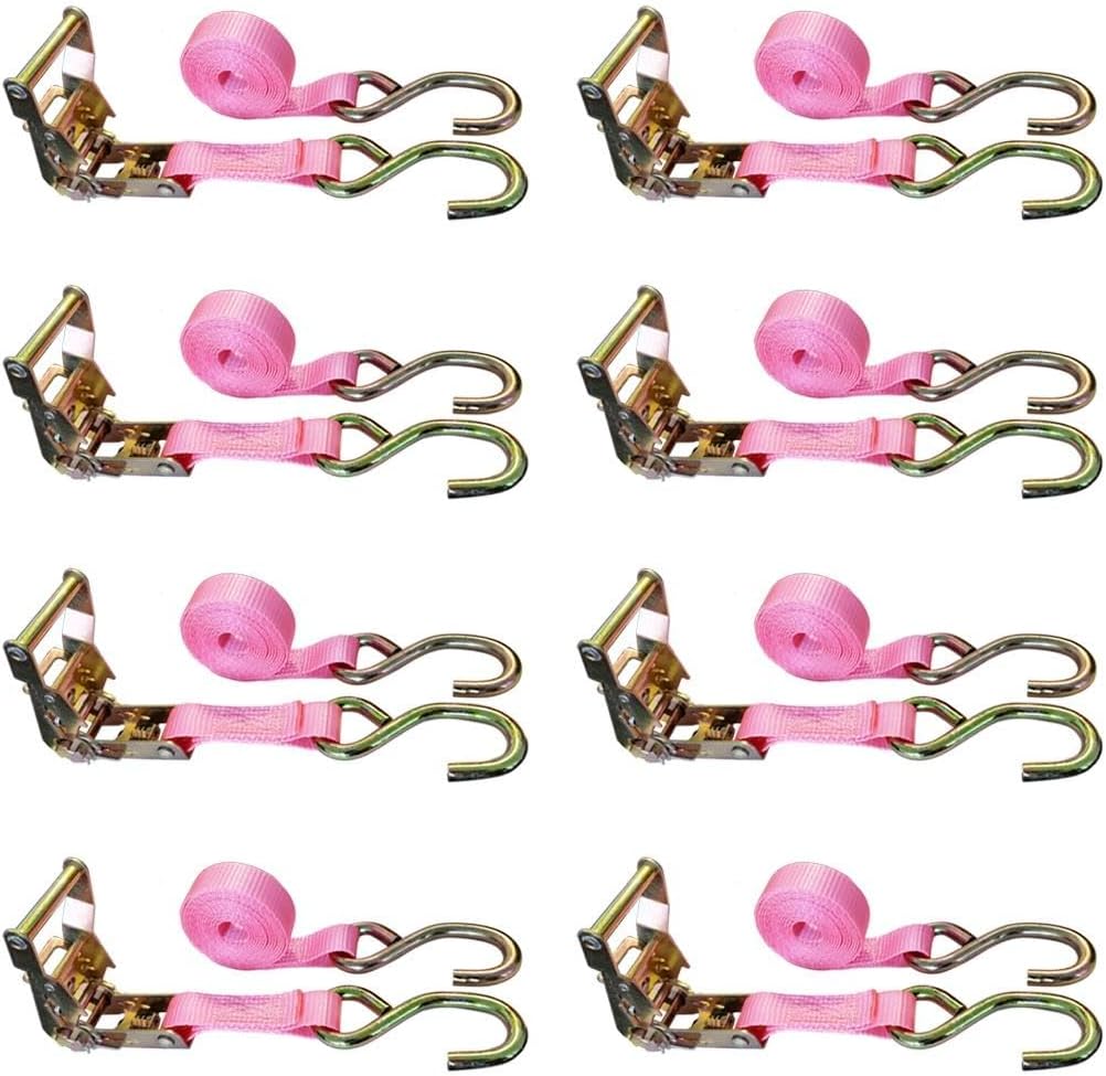 Amazon.com: Mega Cargo Control S Hook Ratchet Straps, 1" x 15' Heavy ...