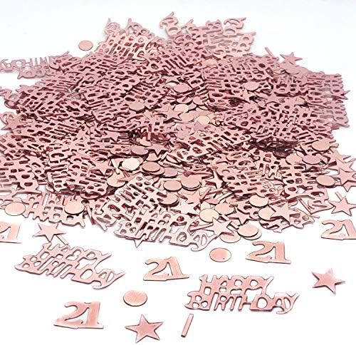 Amazon.com: 21st Birthday Confetti PVC Centerpieces Cocktail Cute Tags ...