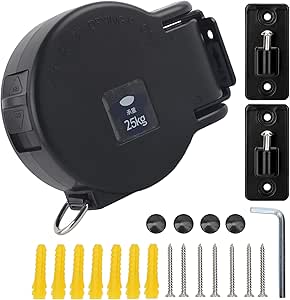 Amazon.co.jp: UPQRSG Retractable Clothesline Wall Mounted Heavy Duty ...