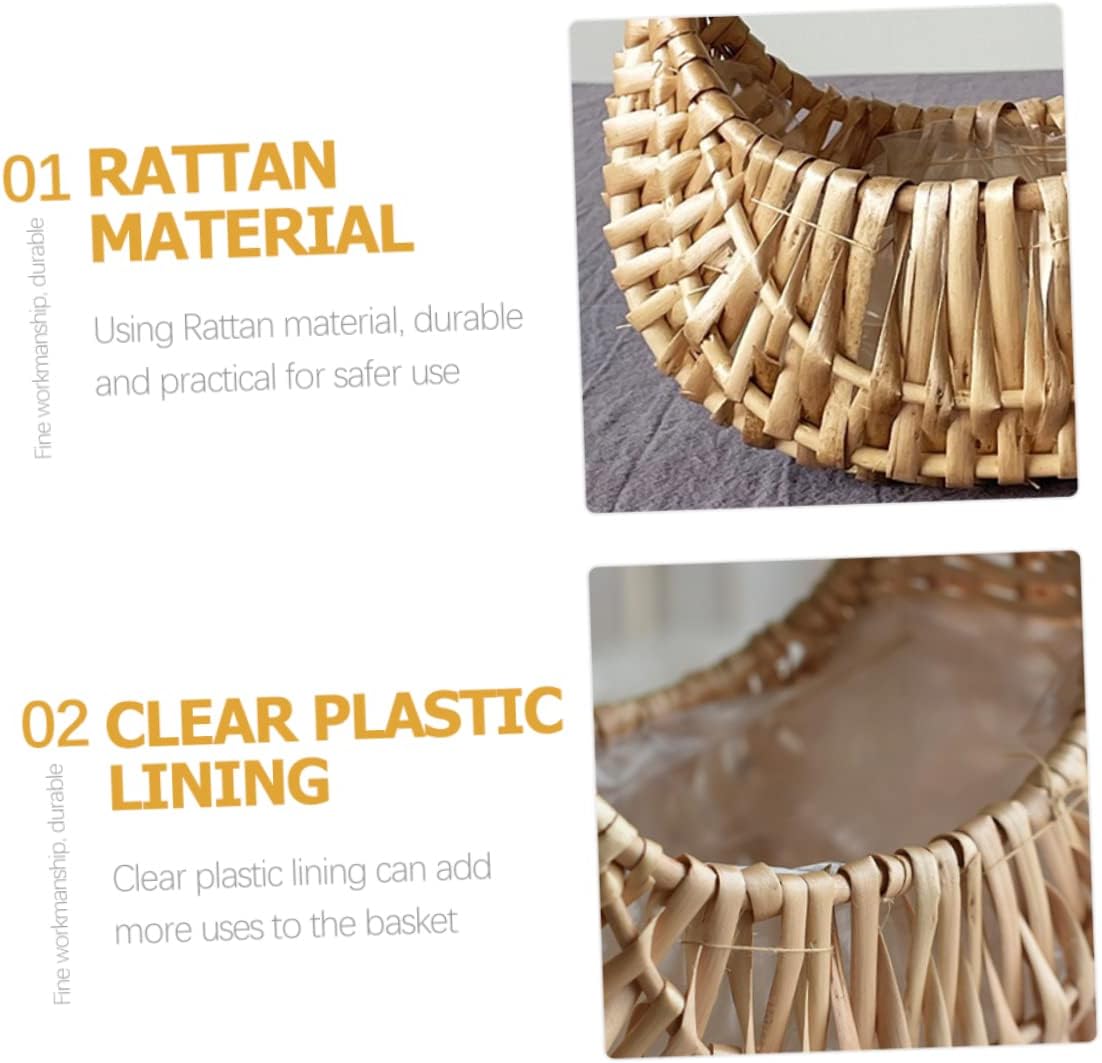 4pcs rattan flower basket mini shopping basket seagrass baskets wedding ...