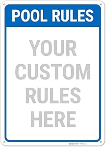 Amazon.com: Custom Notice Pool Sign Personalized Swimming Pool Decor ...