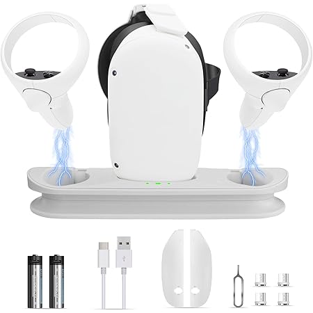 Amazon.com: BRHE Charging Dock for Oculus Quest 2/Meta Quest 2,Charging ...