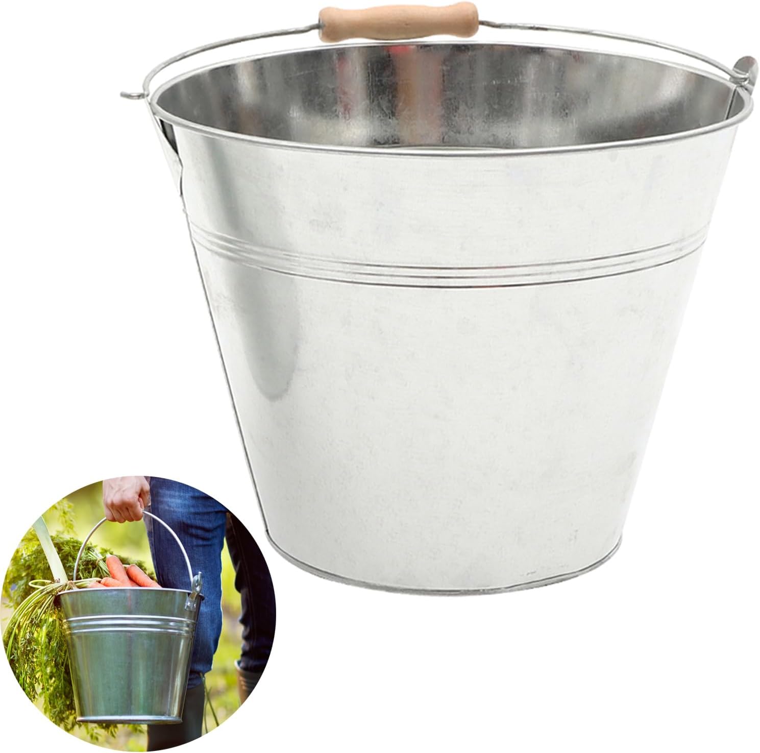 METAL TIN FLOWER BUCKET WITH RIBBONS POT CONTAINER WEDDING FAVOURS 10 ...