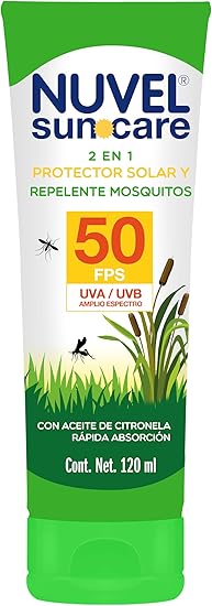 Nuvel Protector Solar FPS 50 Facial y Corporal con Repelente de ...