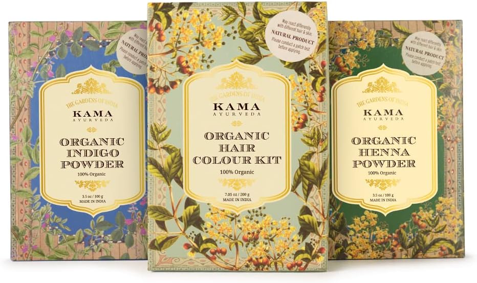 Kama Ayurveda Natural Organic Hair Coloring Kit, 200g (Pack of 2 ...