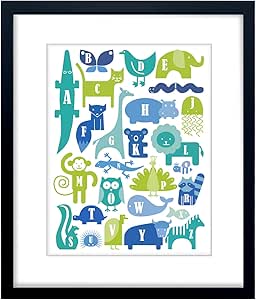 Amazon.com: ABC Animals - Wall Decor Poster Print - Back to School Cute ...
