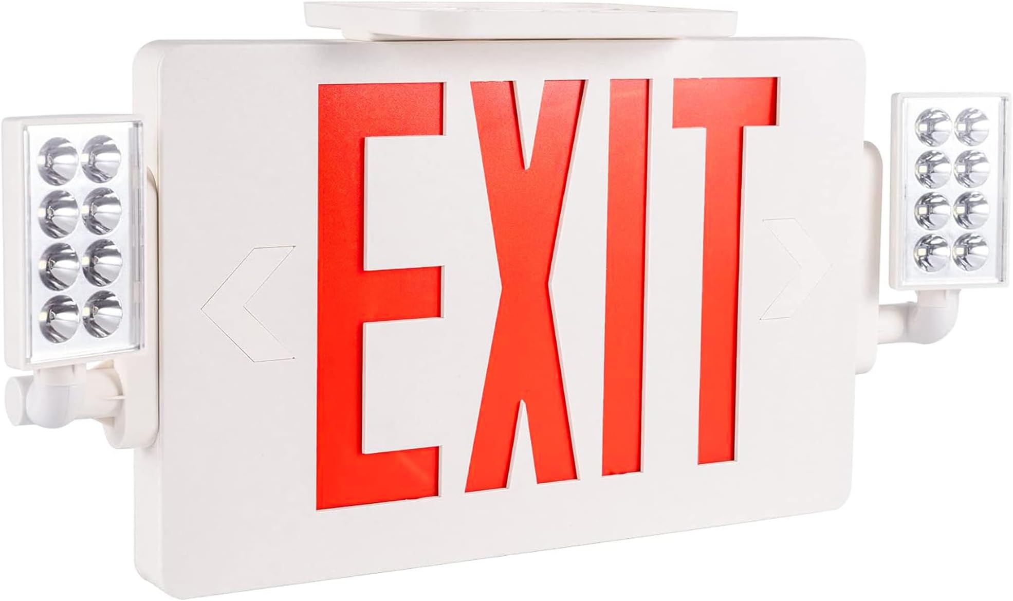 TANLUX Red Exit Sign with Emergency Lights, LED Emergency Exit Light ...