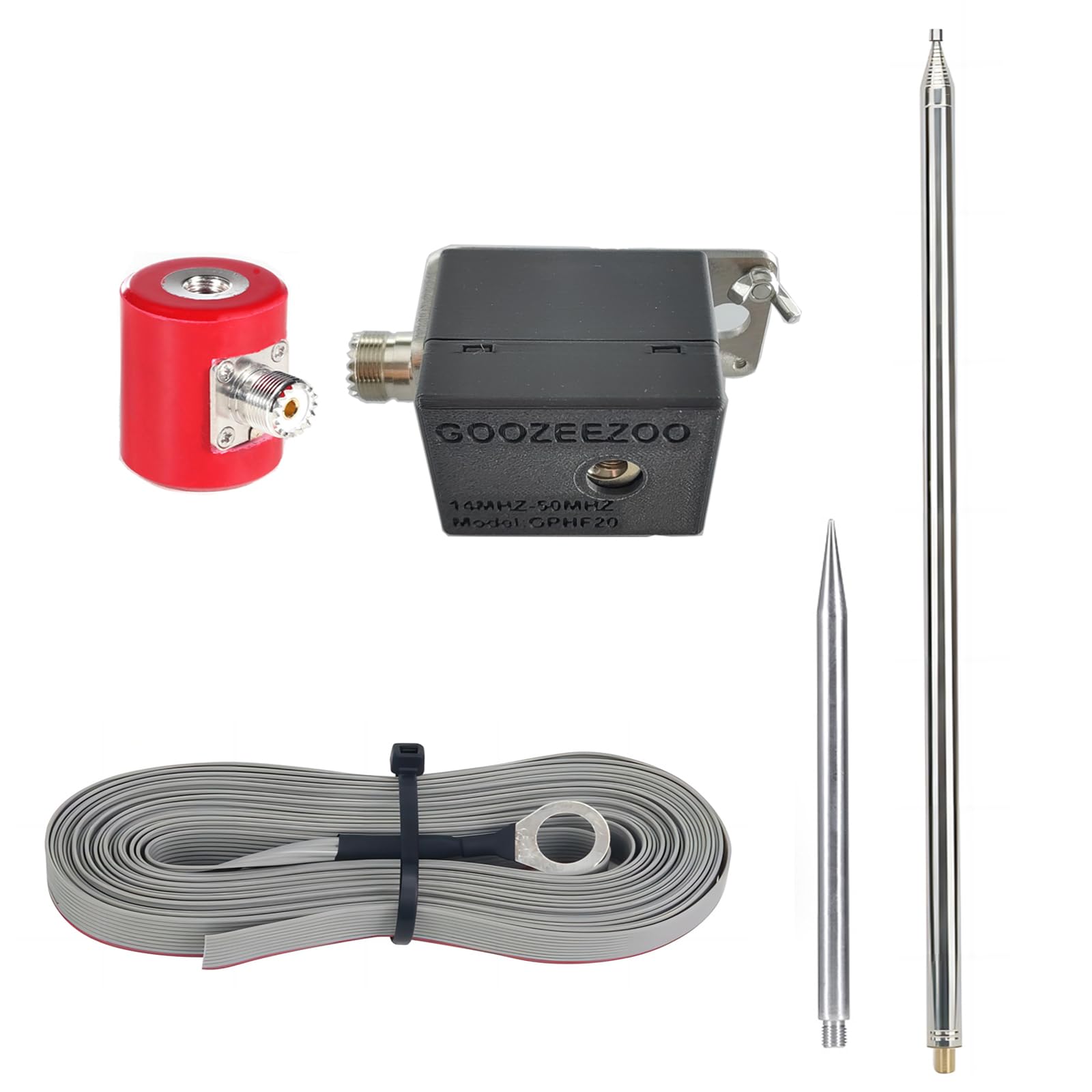 Amazon.com: QRP HF Antenna, GOOZEEZOO Portable GP Antenna for Ham Radio ...