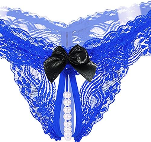 YYBQ String Ouvert Damen mit Perlen Blumen Loch Set Frauen Frau,Schwarz ...
