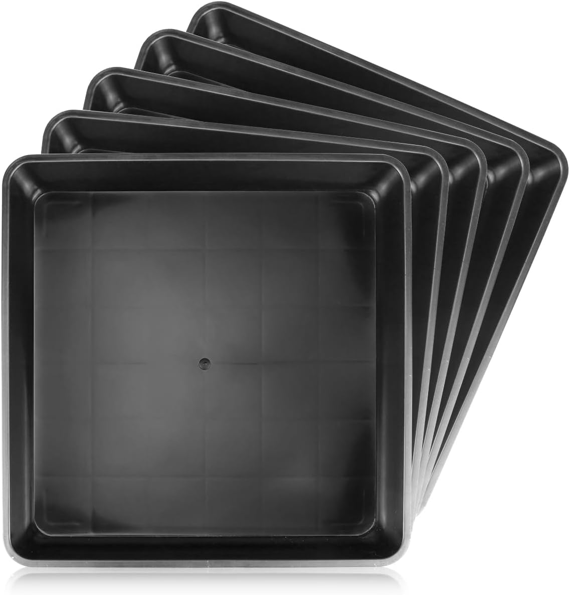 Amazon.com : LNQ LUNIQI 5Pcs 9 Inches Square Plastic Plant Saucer ...
