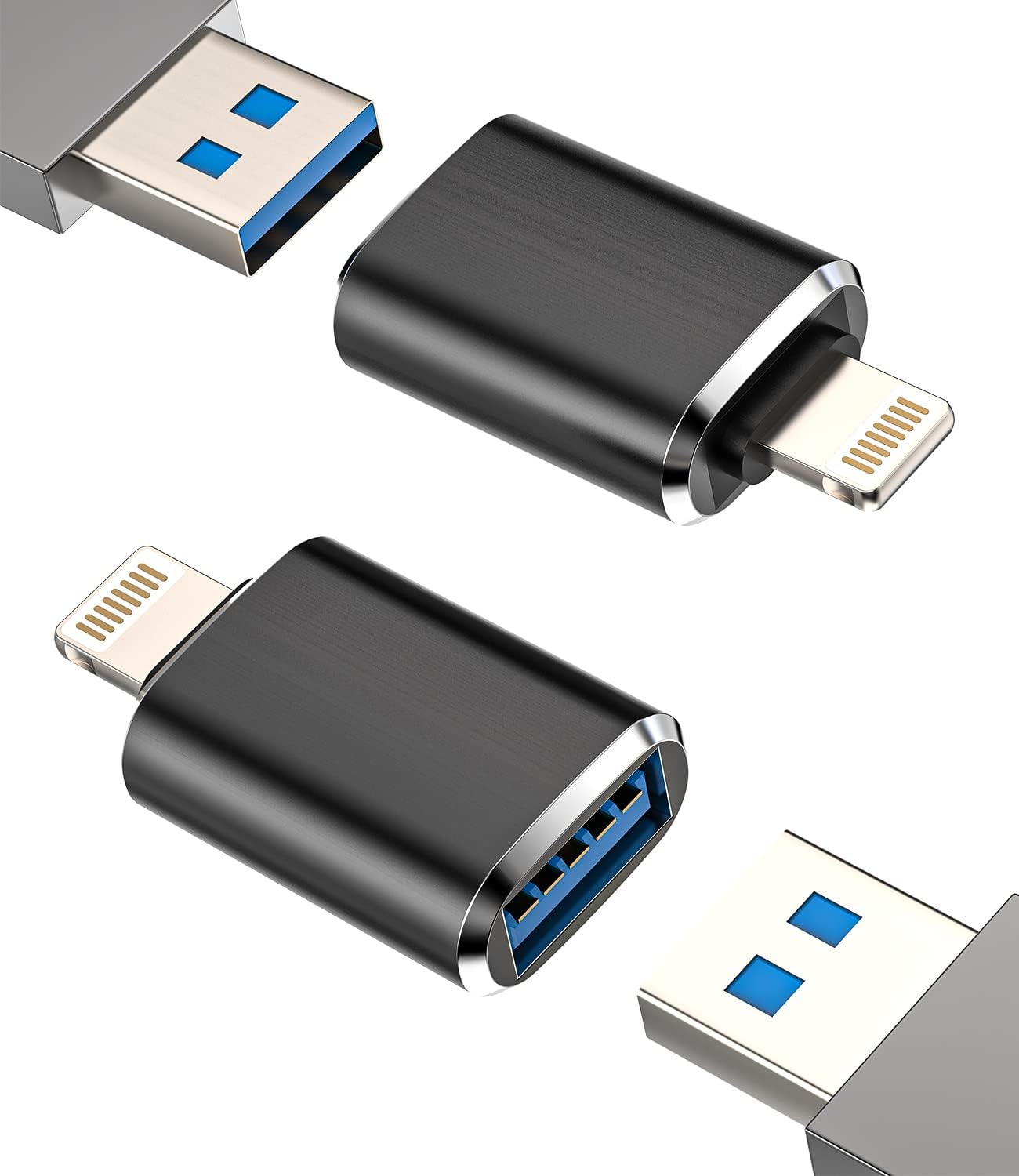 Amazon.com: iPhone OTG Adapter Lightning Male to USB Female Dongle ...
