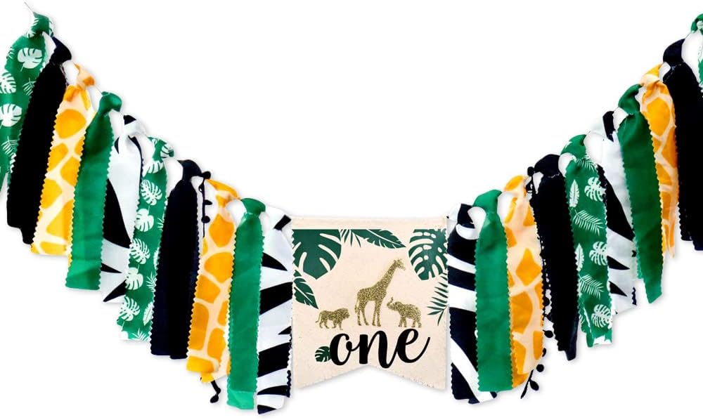 Amazon.com: Mindsoft 1 Set Wild One Highchair Banner for 1st Birthday ...