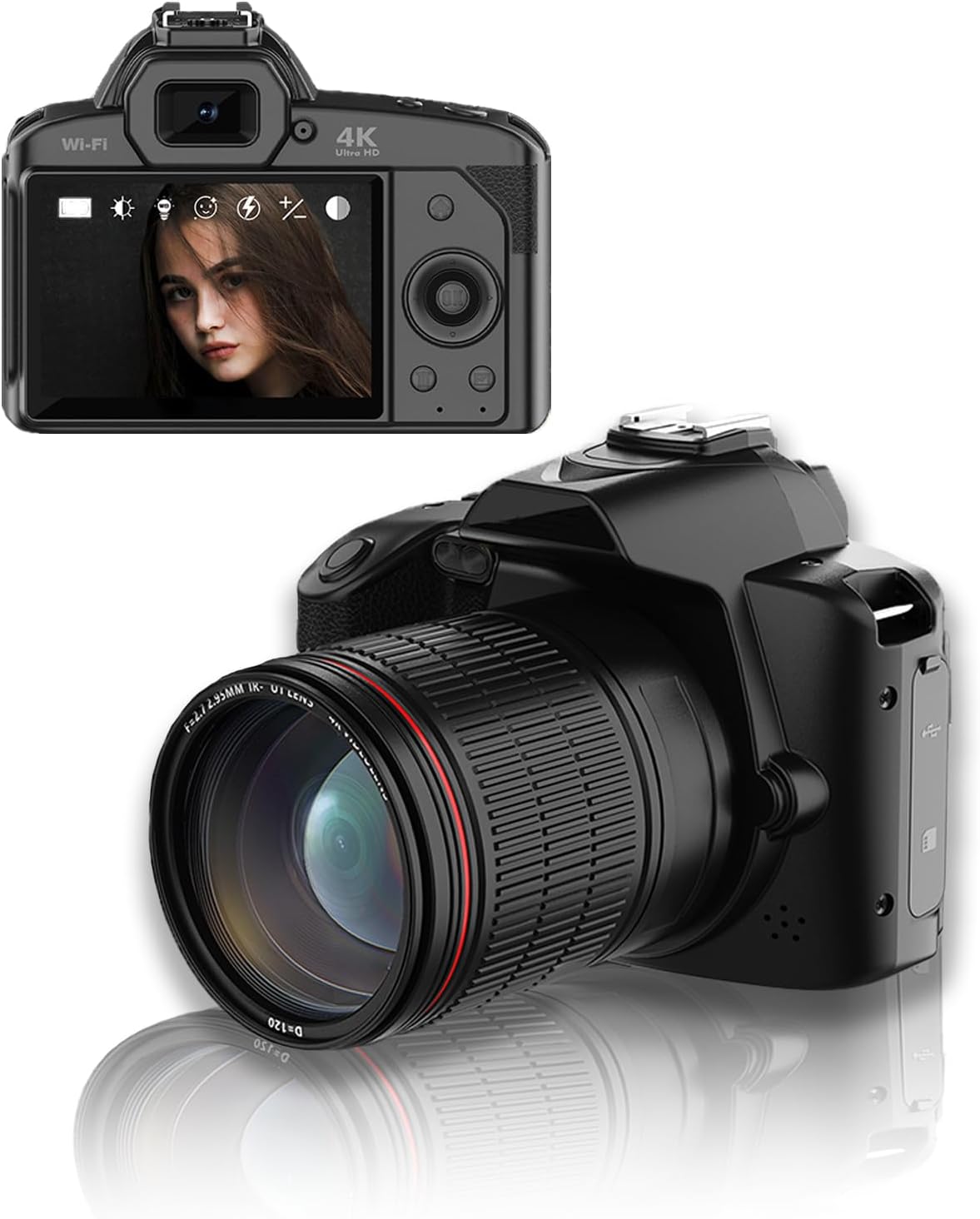 Digital Camera, HD 4K 64MP Compact Digital Camera with 16X Optical ...