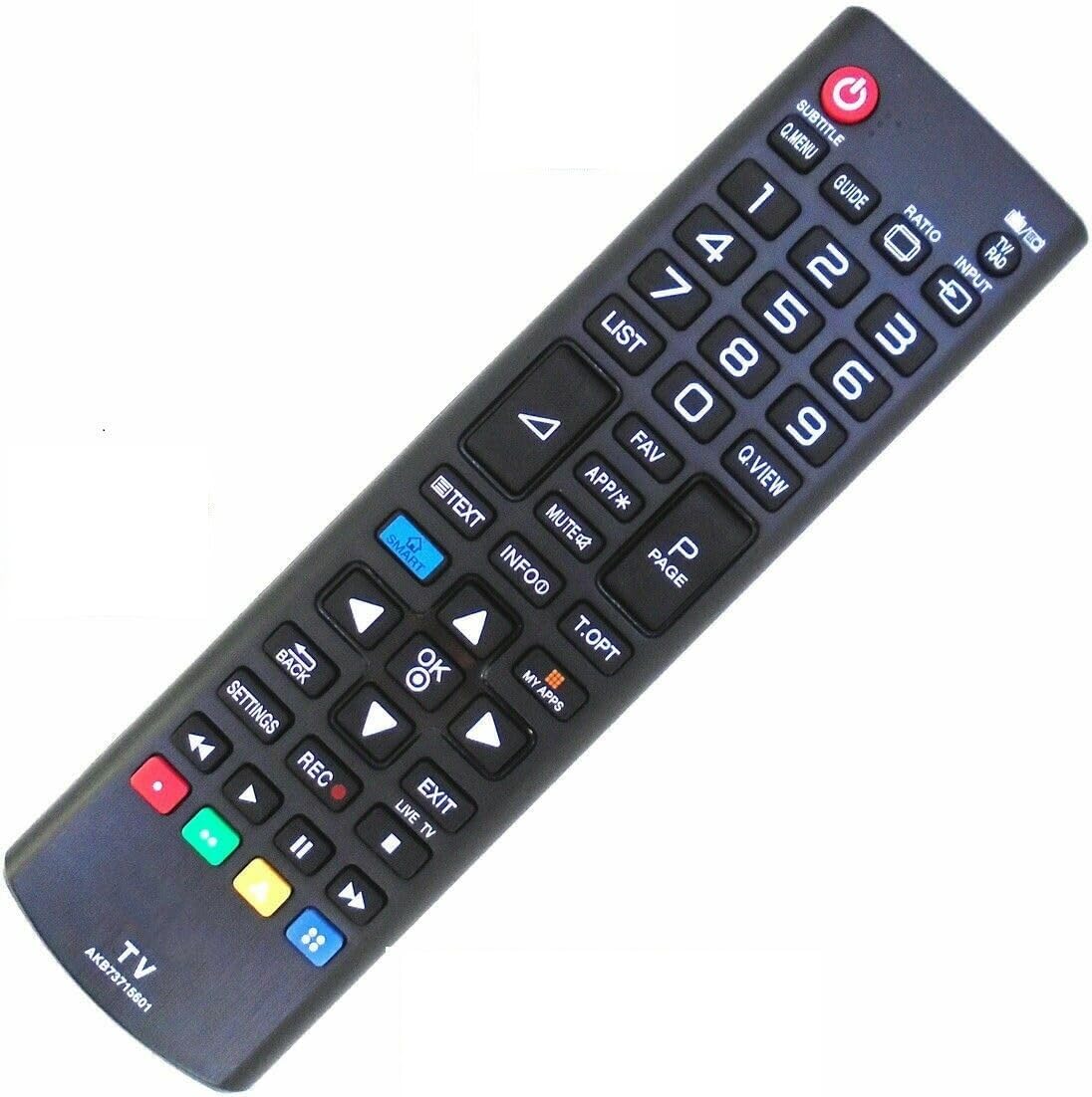 REPLACEMENT LG REMOTE CONTROL LG AKB73715601 THAT WORKS WITH ALL LG TV ...