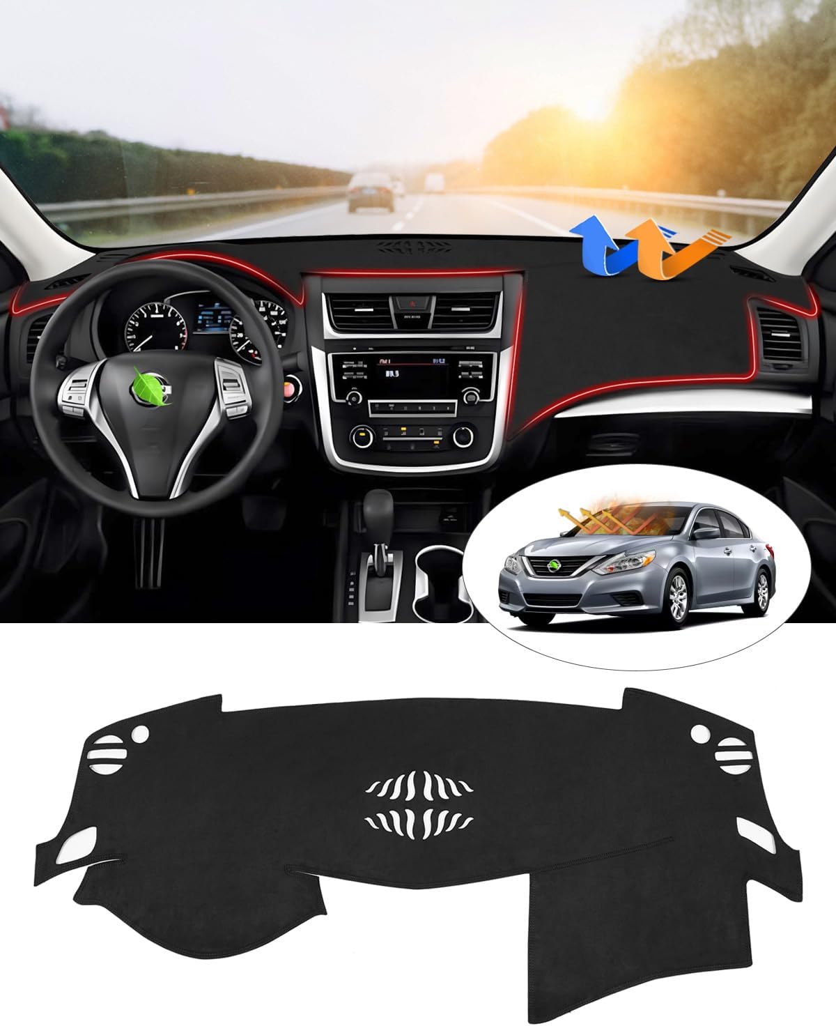 Amazon.com: Cartist Dash Cover Custom Fit for Nissan Altima 2013-2018,Nissan Altima Accessories ...