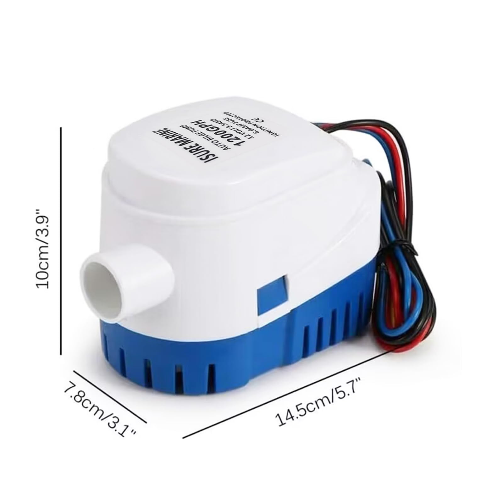 Rule Bilge Pump Automatic Boat Bilge Pump Kit - 1100 GPH 12V With Hose ...