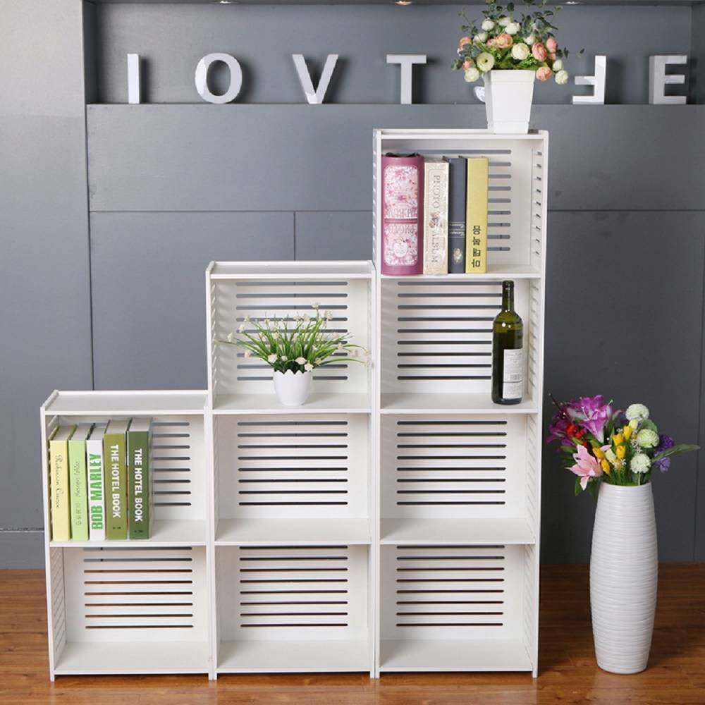 SS ARTS Engineered Wood Standing Storage Organizer/Living Room Display ...