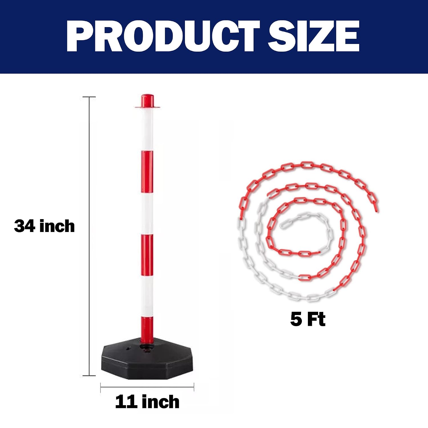Adjustable Crowd Control Stanchions 6 Pack Traffic Delineator Posts ...