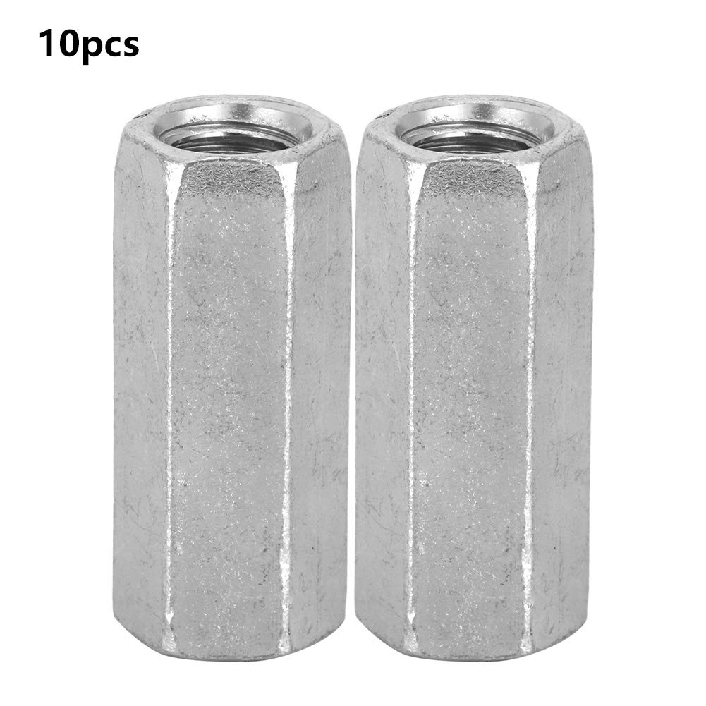 10pcs M8 Long Rod Nut Hex Carbon Steel Screw Nuts Standoff Screw Nut ...