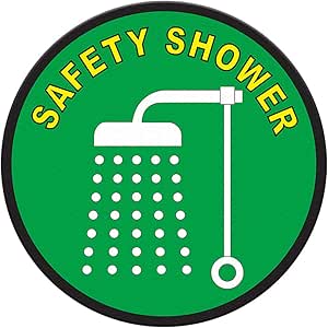 Amazon.com: Emergency Shower Floor Decals Safety Green Anti-Slip Round ...