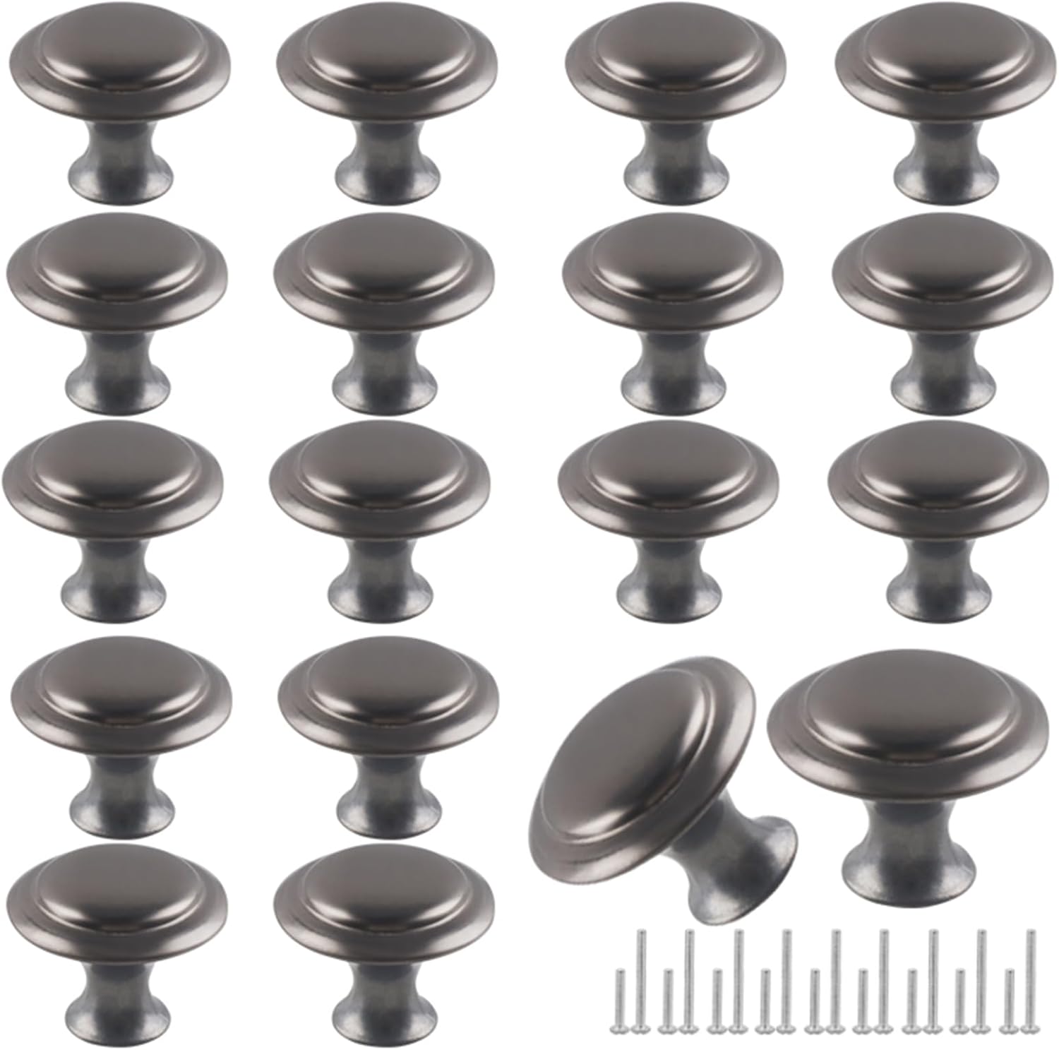 Romeda 18 Piece Drawer Knobs, 30mm Gray Cabinet Knobs, Dresser ...