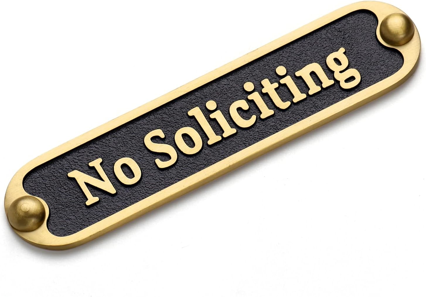 Amazon.com: Morgtta Brass No Soliciting Sign 5" for Home/Office ...
