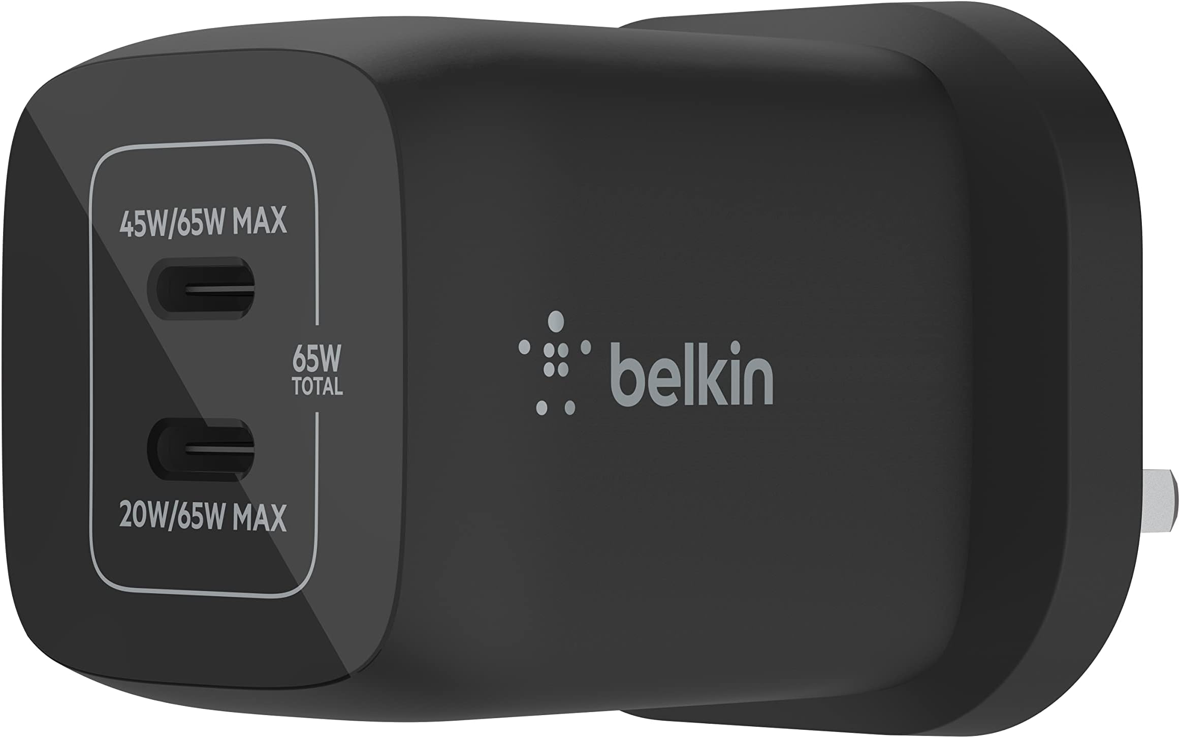 Belkin 65W Dual USB Type C Wall Charger, Fast Charging Power Delivery 3 ...