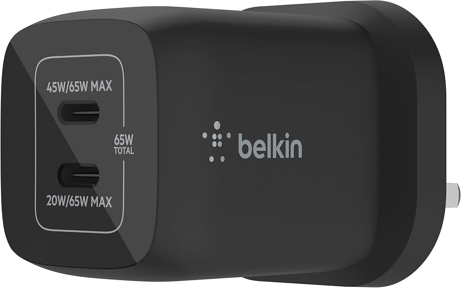 Belkin 65W Dual USB Type C Wall Charger, Fast Charging Power Delivery 3 ...