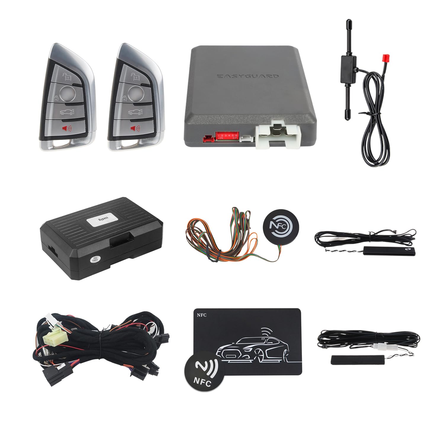 Amazon.com: EASYGUARD EC211PP-BM2-NFC-C1 Smart Key PKE Passive keyless ...